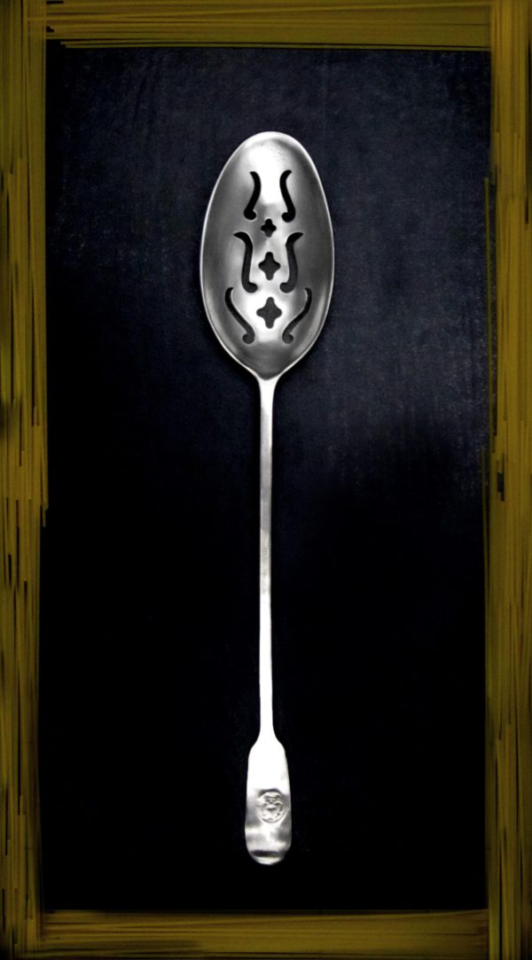 Perforated Pewter Serving Spoon - Italian Pewter Flatware