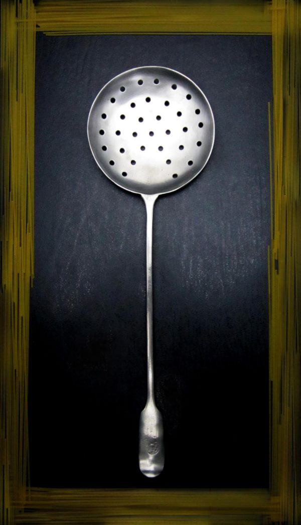 Pewter Slotted Ladle/Colander - Italian Pewter Flatware