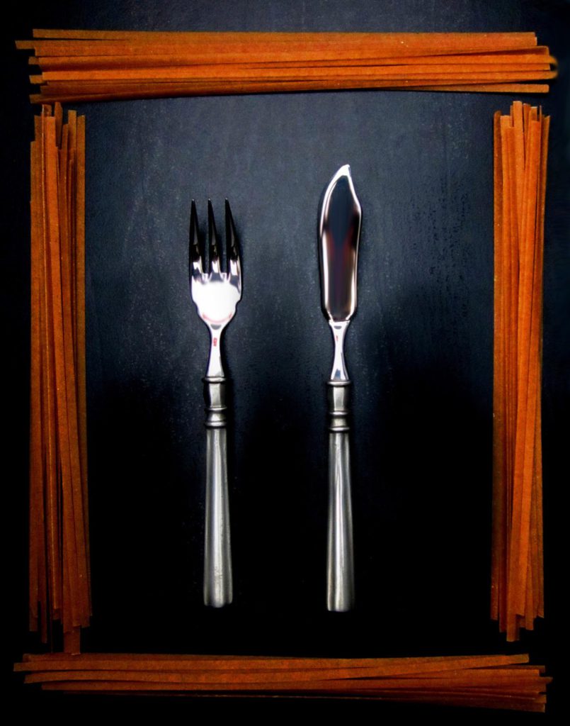 Pewter & Stainless Steel Fish Fork - Italian Pewter Flatware