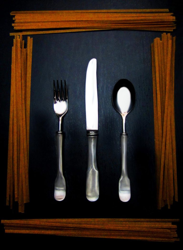Pewter & Stainless Steel Dessert Fork - Italian Pewter Flatware