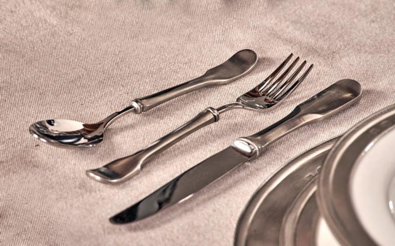 Pewter & Stainless Steel Dessert Knife - Italian Pewter Cutlery