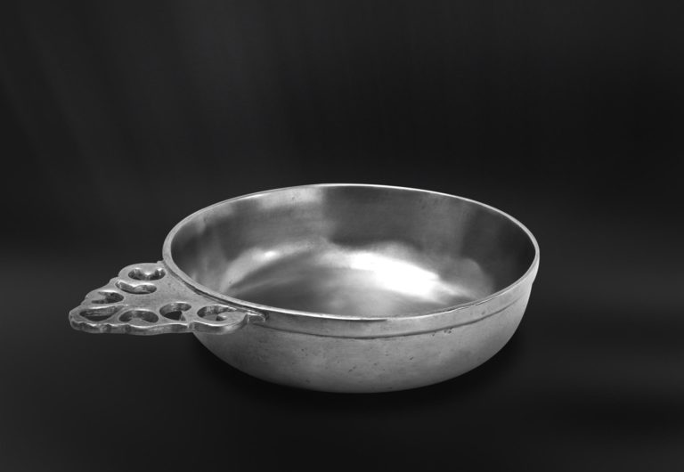 Pewter Bowl with Handle - Italian Pewter Tableware
