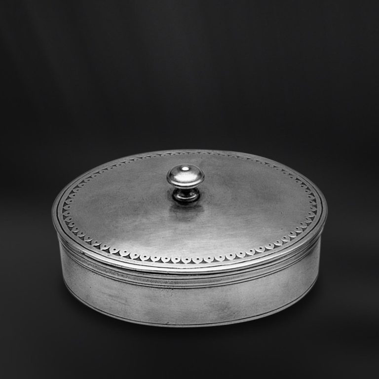 Small Oval Pewter Box - Italian Pewter Gifts
