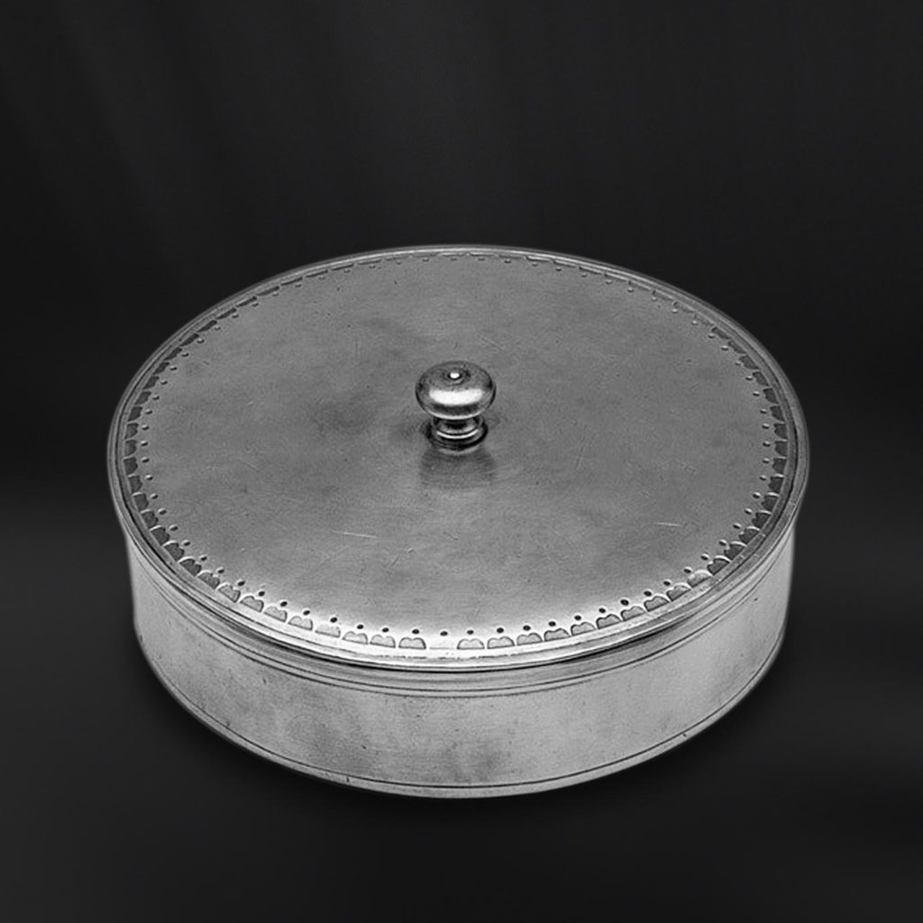 Round Pewter Box - Italian Pewter Gifts