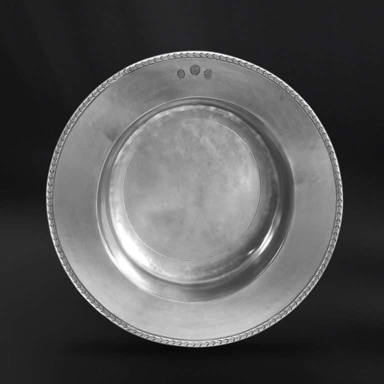 Large Deep Pewter Platter - Italian Pewter Tableware
