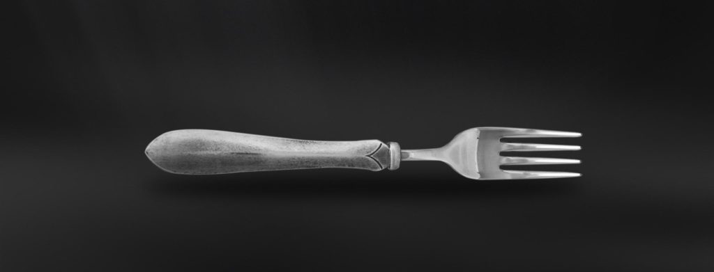 Pewter & Stainless Steel Dessert Fork - Italian Pewter Flatware