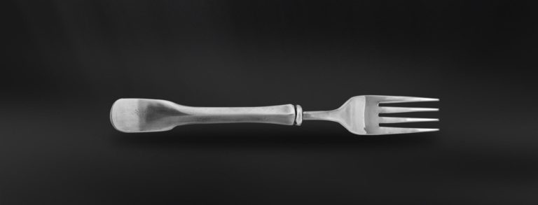Pewter & Stainless Steel Dessert Fork - Italian Pewter Flatware