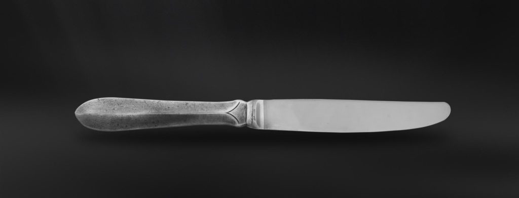 Pewter & Stainless Steel Dessert Knife - Italian Pewter Cutlery