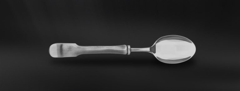 Pewter & Stainless Steel Dessert Spoon - Italian Pewter Flatware