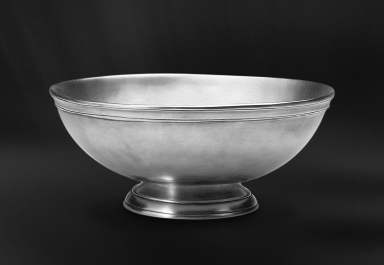 Footed Pewter Centerpiece - Italian Pewter Tableware