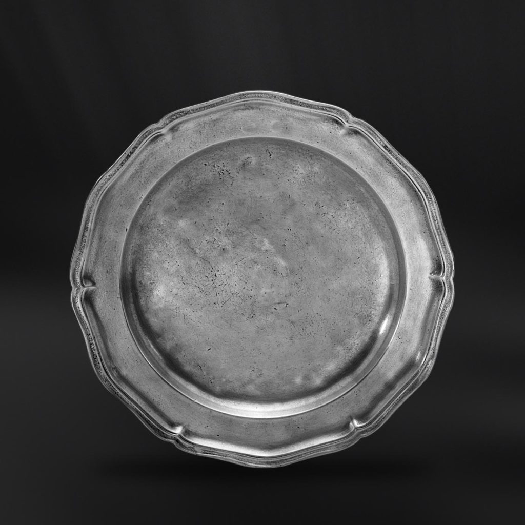 Baroque Pewter Plate - Italian Pewter Tableware