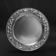 Embossed Pewter Platter - Italian Pewter Tableware