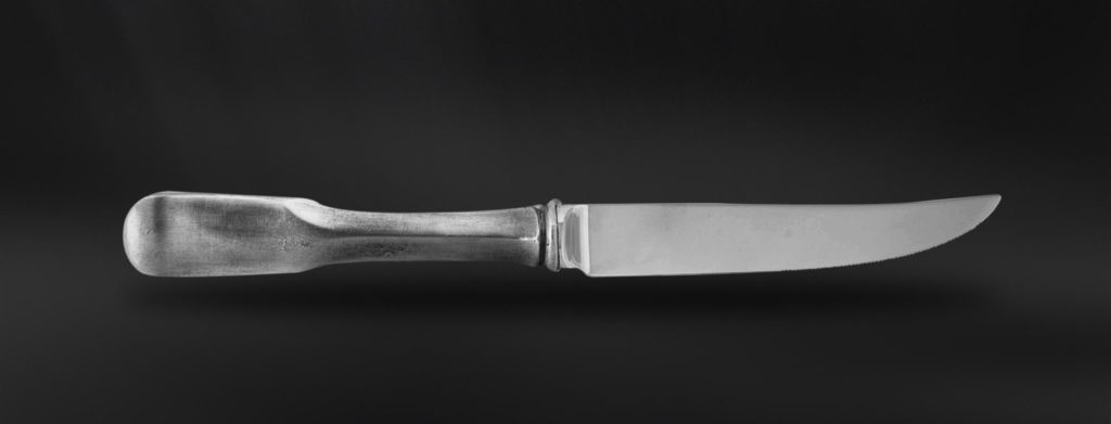 Pewter & Stainless Steel Steak Knife - Italian Pewter Cutlery
