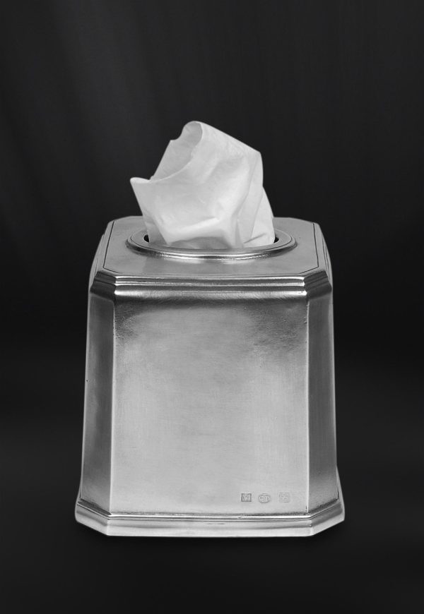 Pewter Tissue Box - Italian Pewter Bathroom Accessories