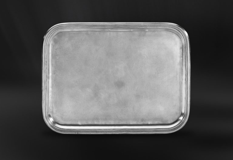 Large Rectangular Pewter Tray - Italian Pewter Serveware