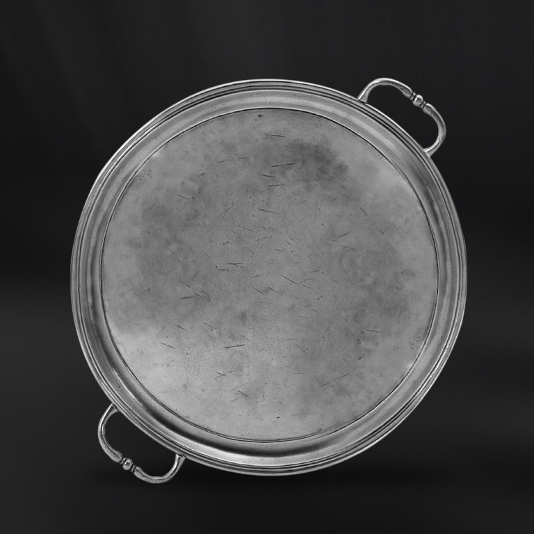 Oval Pewter Tray with Handles - Italian Pewter Serveware
