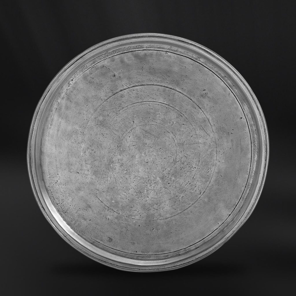 Round Pewter Tray - Italian Pewter Serveware