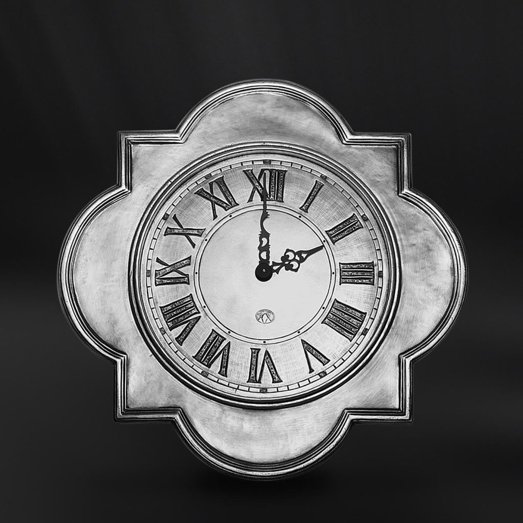 Pewter Wall Clock - Italian Pewter Home Décor