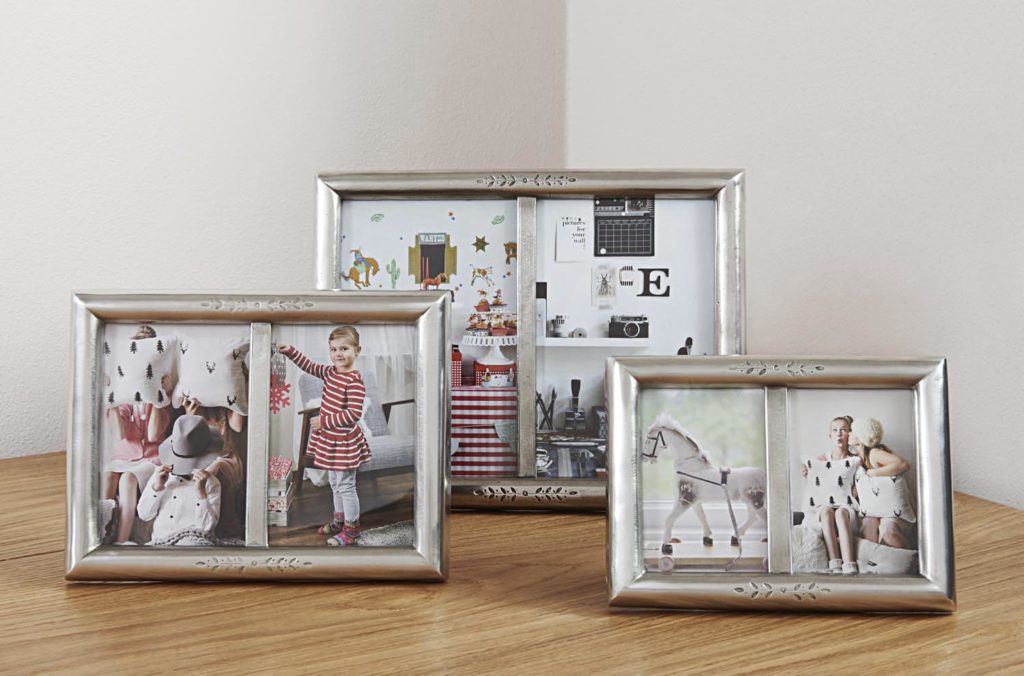 Double Rectangular Pewter Photo Frame - Italian Pewter Home Décor